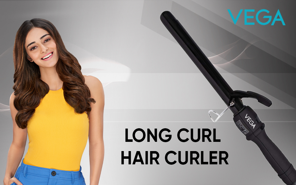 Buy Vega Long Curl Barrel Hair Curler With Adjustable Temperature VHCH ...