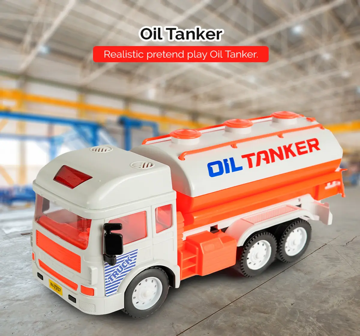 Buy Ratna's Toy Oil Tanker Ratna's Friction Vehicle, Blue White, 3Y ...