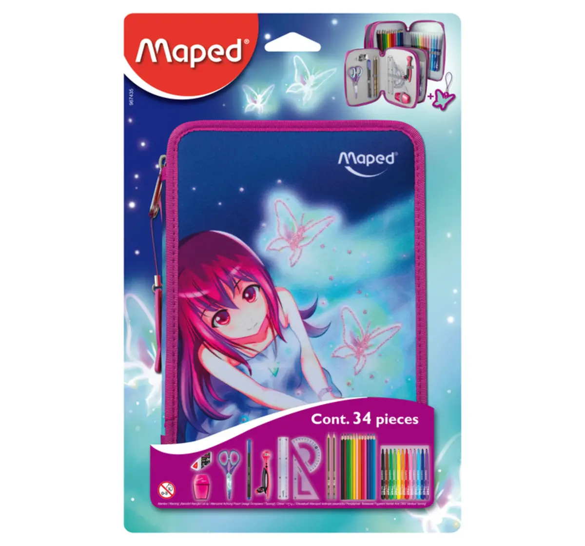 Buy Maped Butterfly Complete Stationery Kit, 3Y+ (Multicolor) Online ...