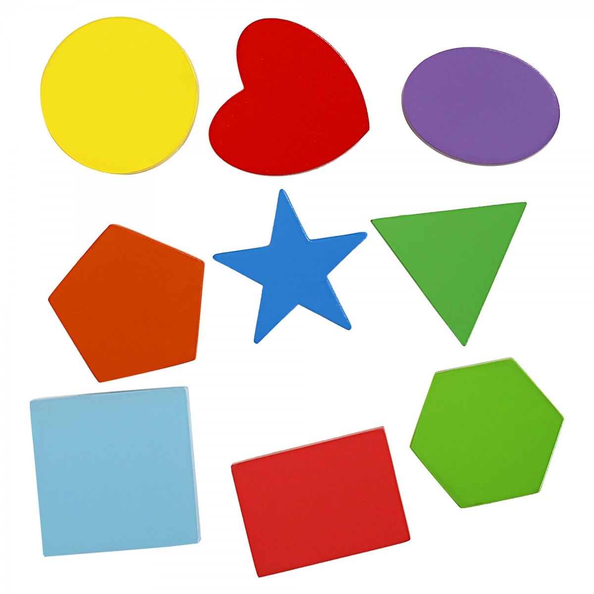 Shooting Star Wooden Chunky Shapes Puzzle 3Y Multicolour