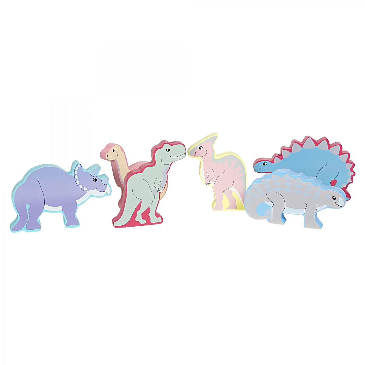 Shooting Star Dinosaur Blocks 6 Pieces 9M Multicolour