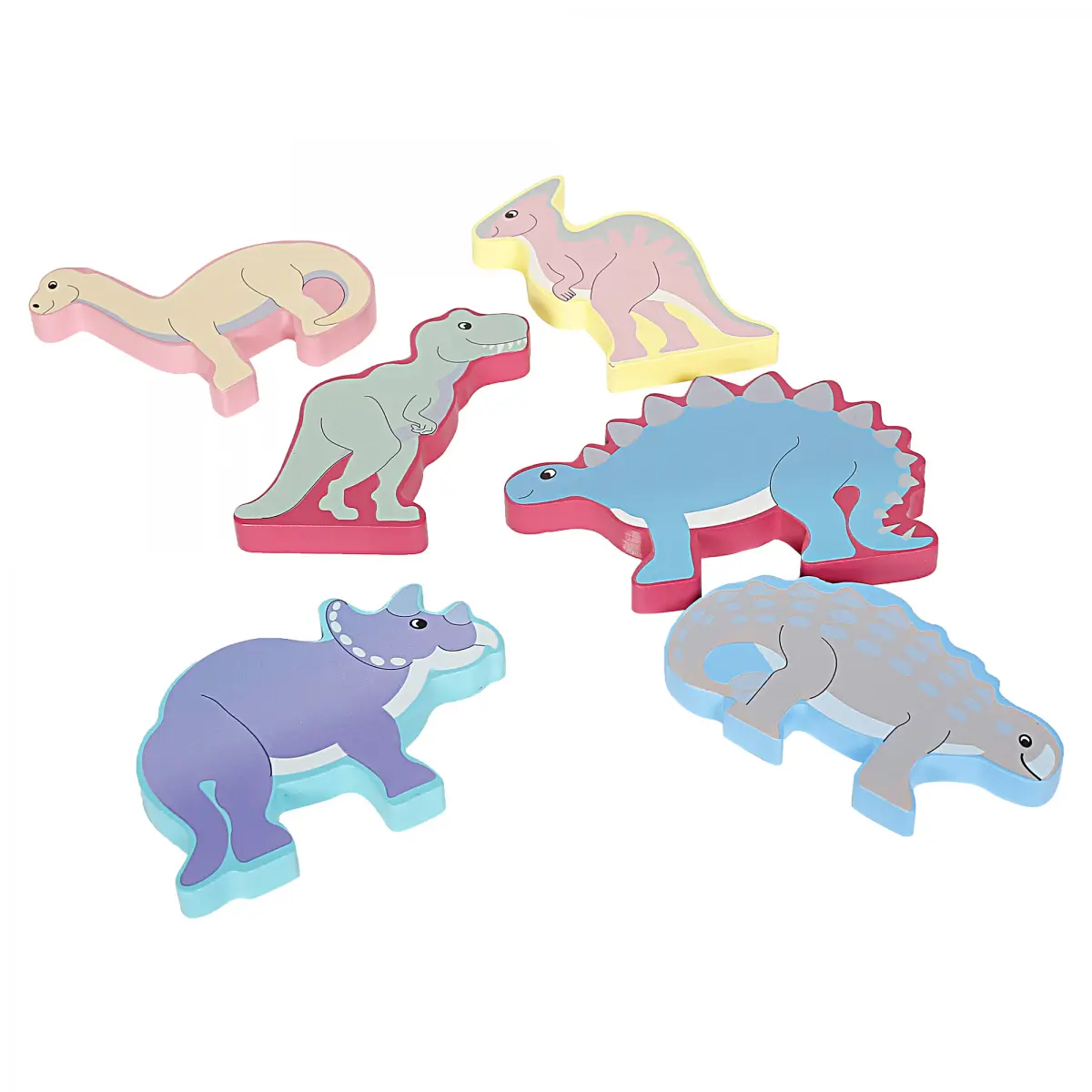 Shooting Star Dinosaur Blocks 6 Pieces 9M Multicolour