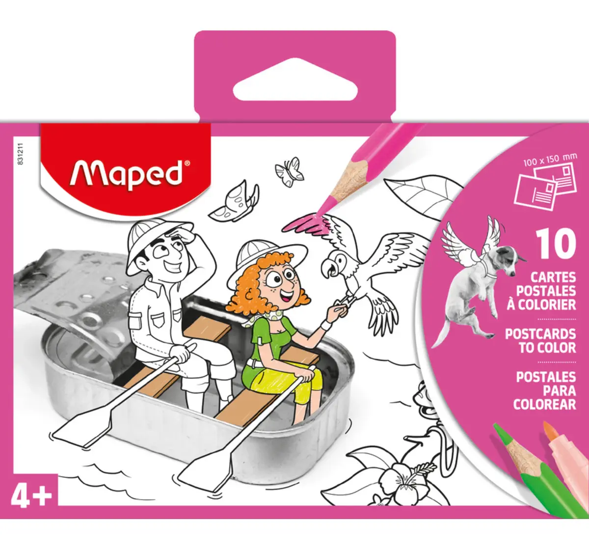 Buy Maped Colouring Postcards Set X 10 - Assorted, 4Y+ (Multicolour ...