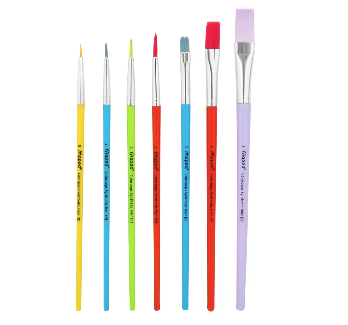 Buy Maped Plastic Handle Synthetic Mix Paint Brush Set of 4- Assorted ...