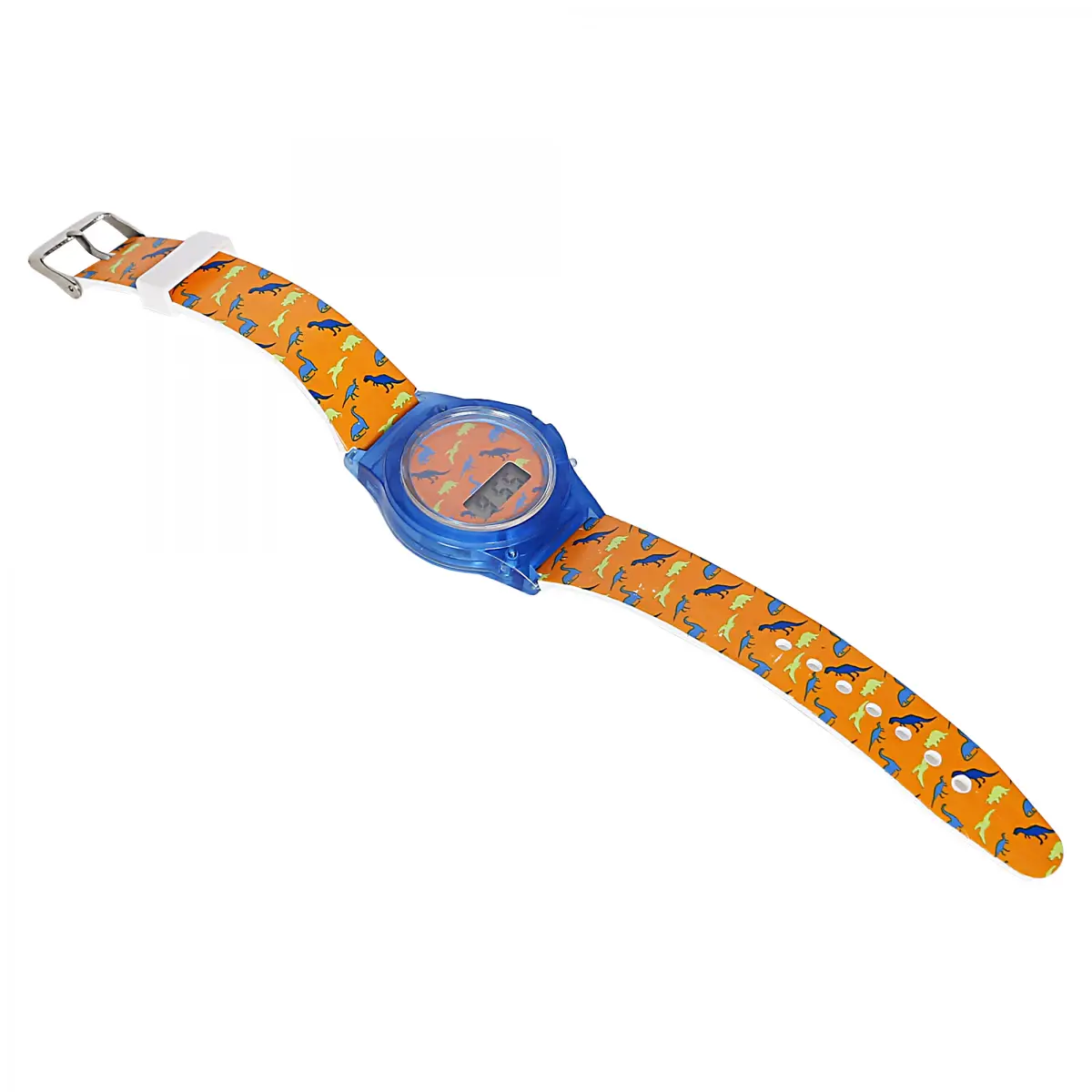 Hamleys Dinosaurs Digital Watch for Kids 3Y Orange Blue