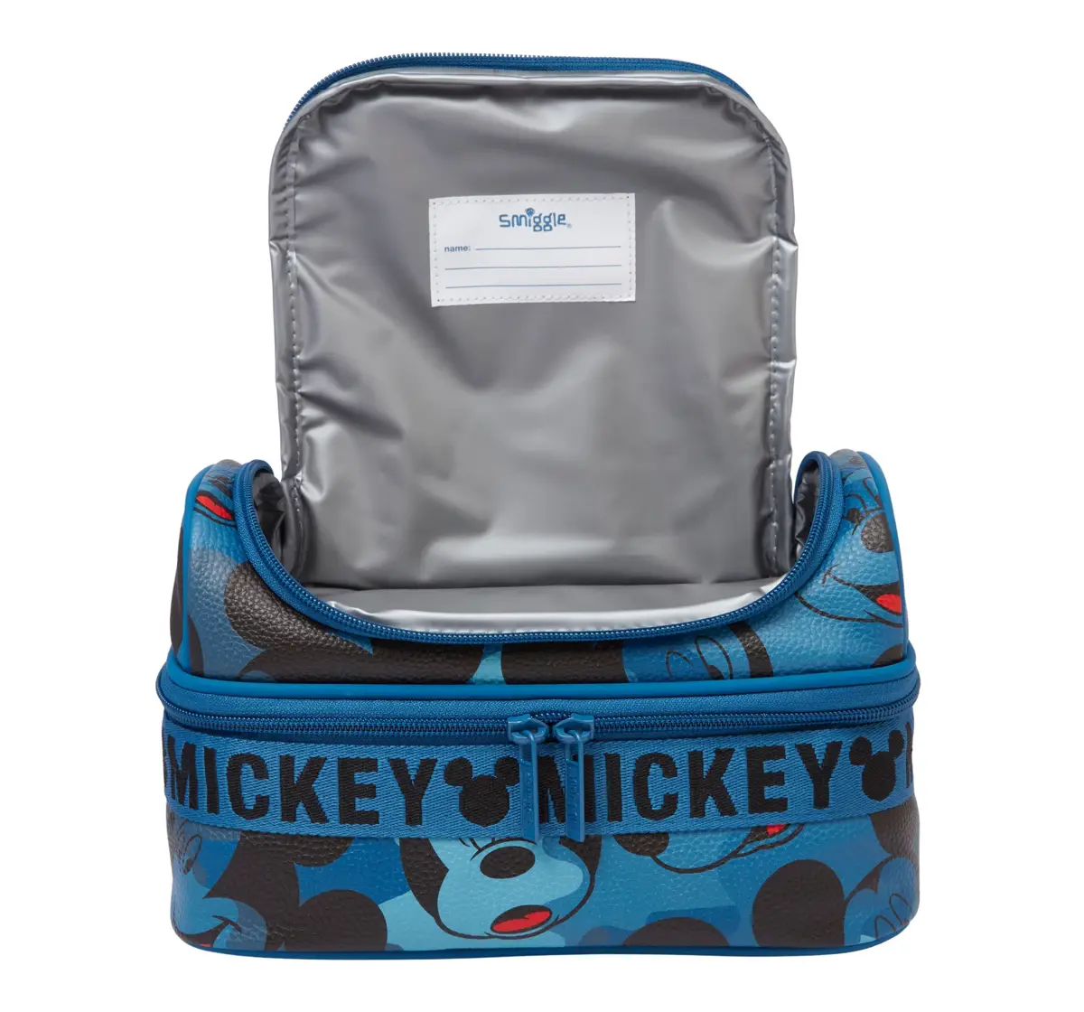 Smiggle Mickey Lunch Box Double Decker BLue 3Y