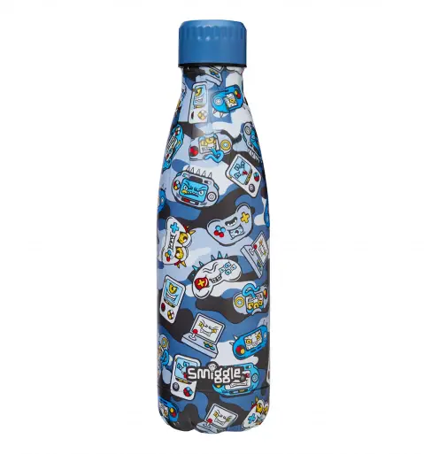 Smiggle Away Wonder Insulated Stainless Steel Drink Bottle 500ml Blue, 3Y+