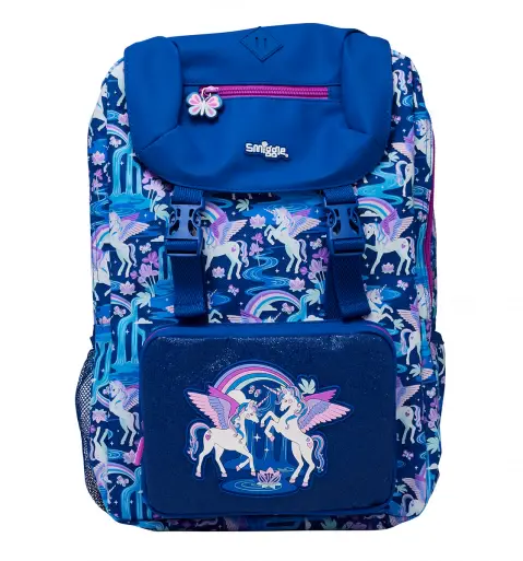 Smiggle Away Foldover Backpack Navy, 3Y+