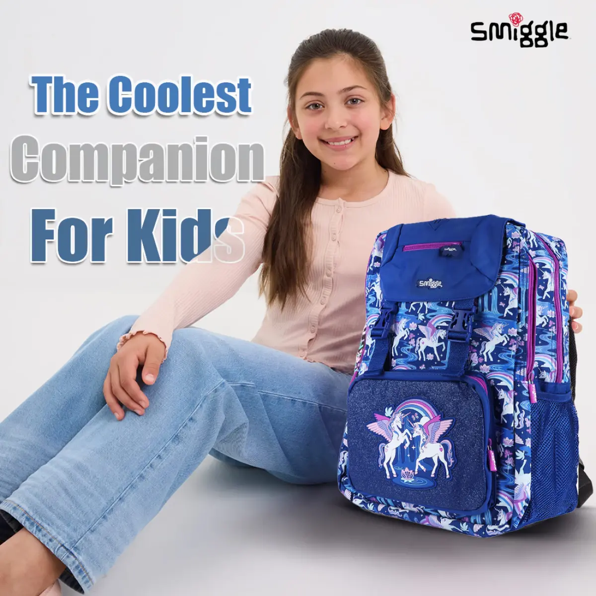 Buy Smiggle Away Foldover Backpack for Kids, Stylish Bag with 4 Zipped ...