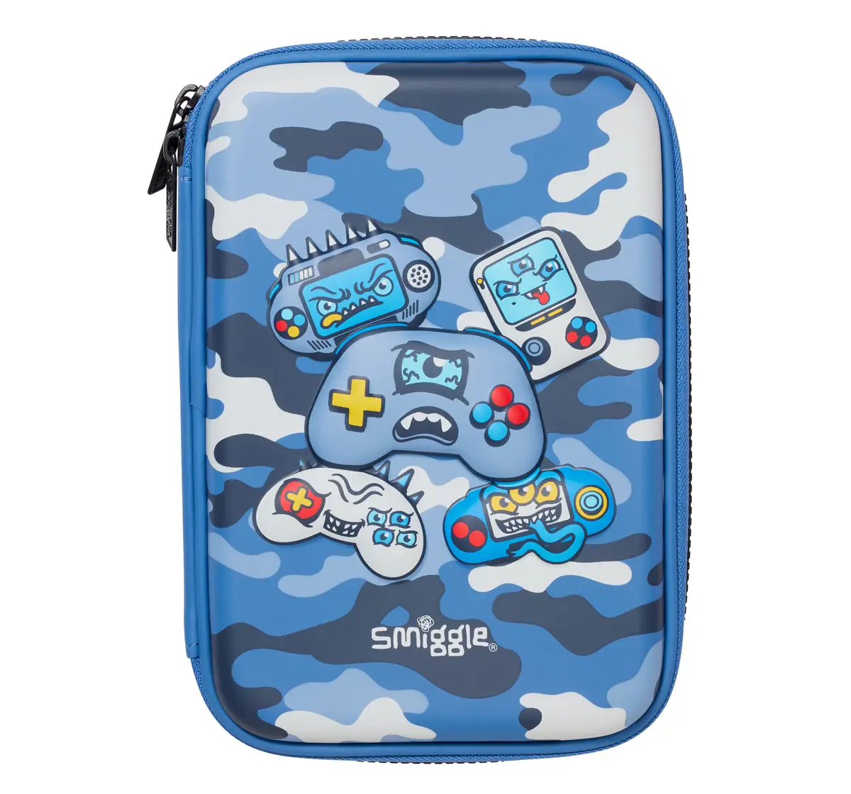 Smiggle Away Hard Top Pencil Case Blue 3Y