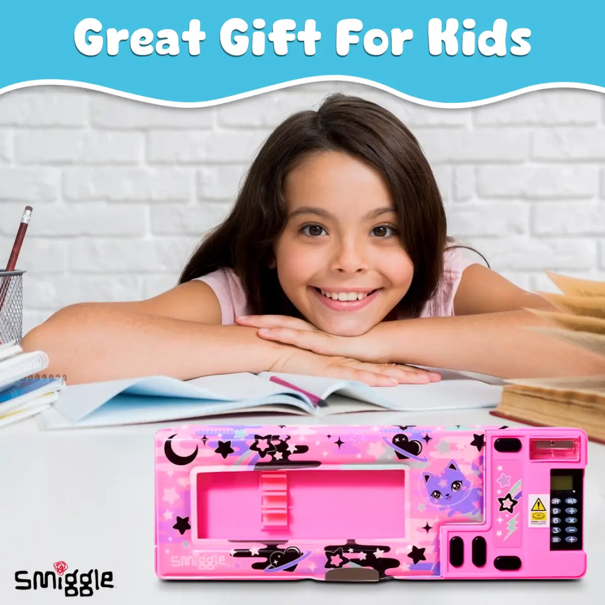 Buy Smiggle Away Magnetic Pencil Box for Kids with Calculator, Template ...