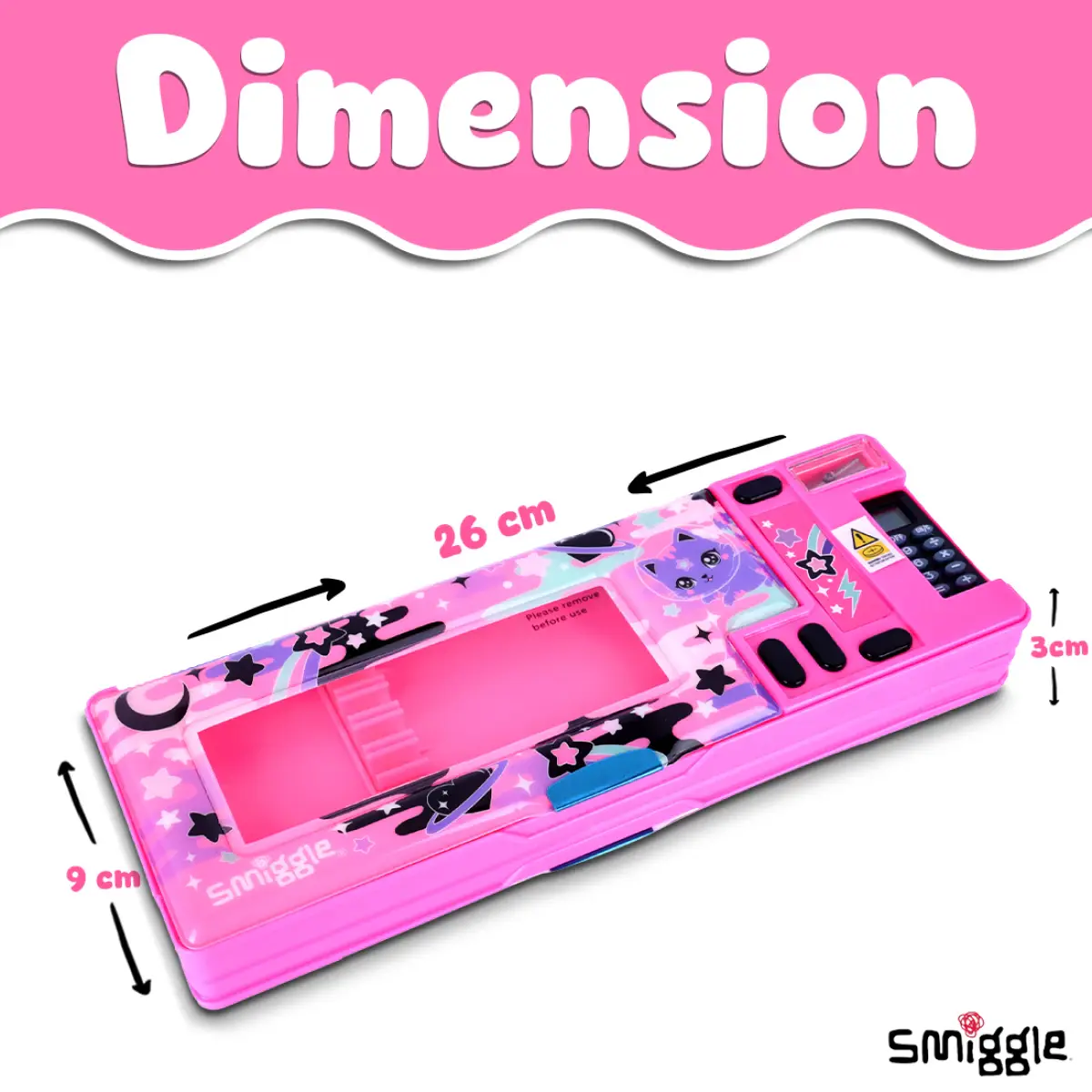 Buy Smiggle Away Magnetic Pencil Box for Kids with Calculator, Template ...