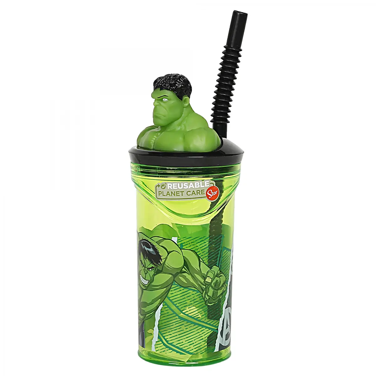 Avengers Hulk Water Tumbler for Kids Green 360ml