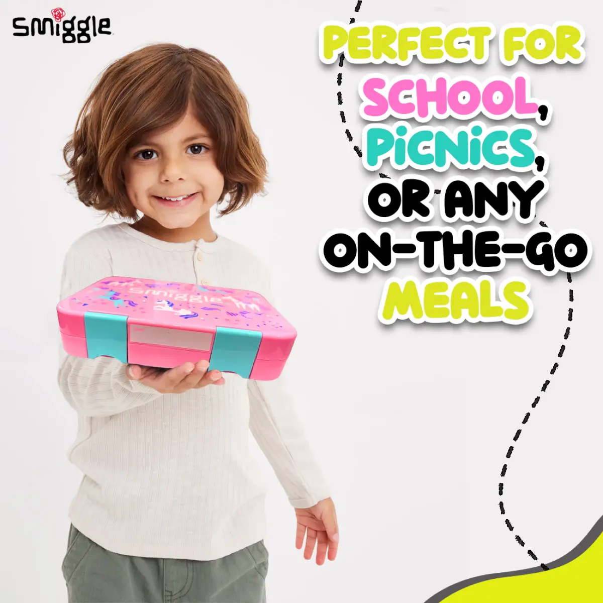 Buy Smiggle Glide Bento Lunch Box for Kids with Removable Inner Tray ...