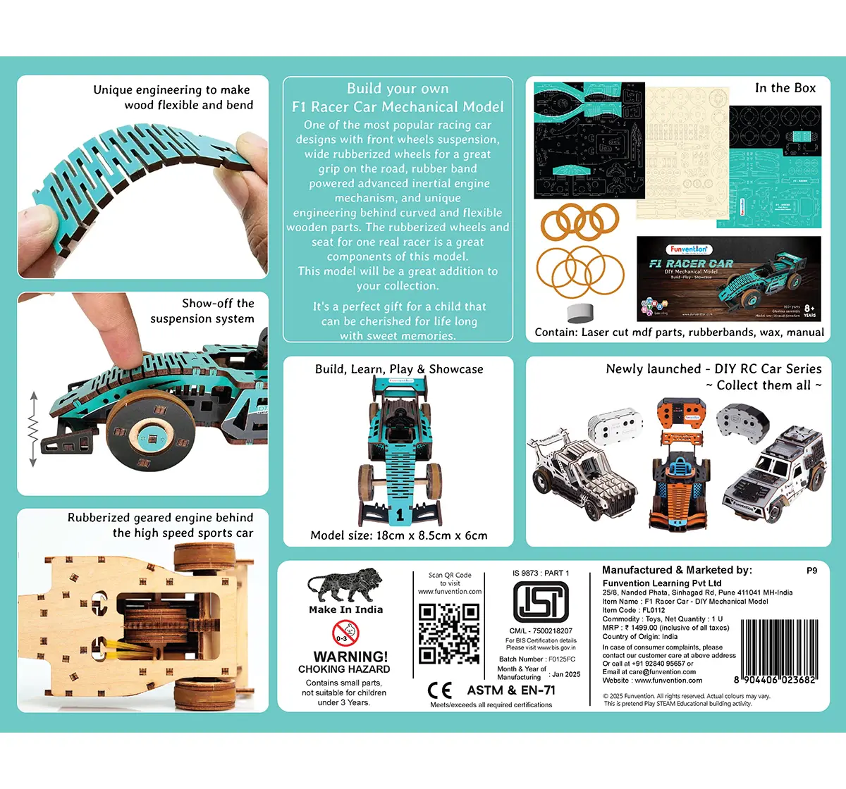 Buy Funvention Prime F1 Racing Car , 8Y+ Online | Hamleys India