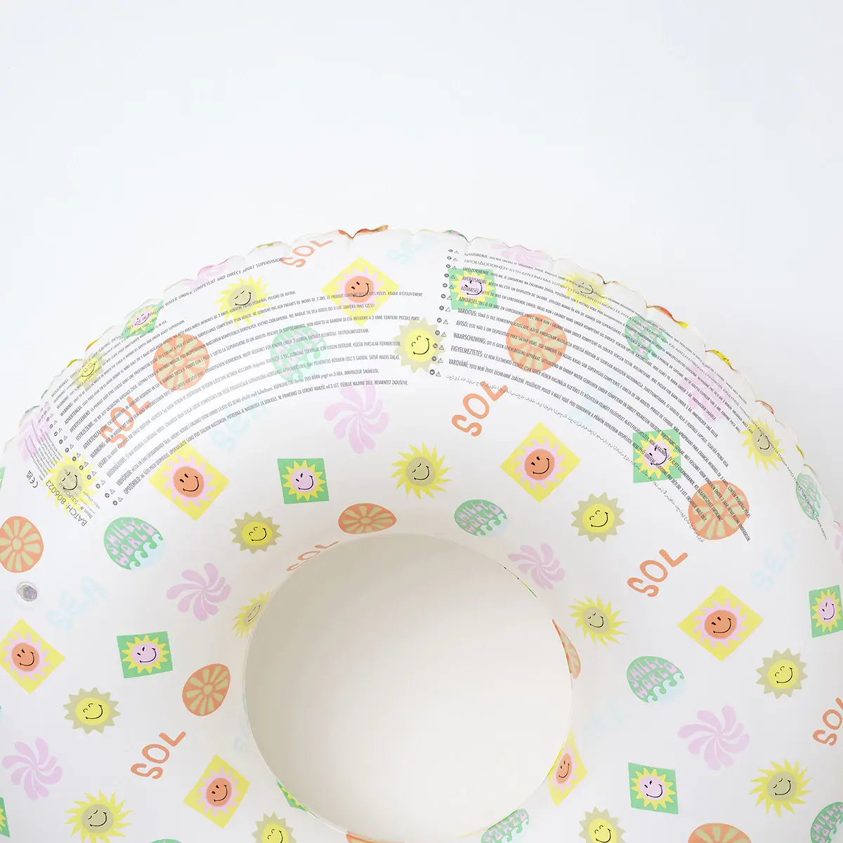 SUNNYLiFE Pool Ring & Ball Set Smiley World Sol Sea, Inflatables, 3Y+