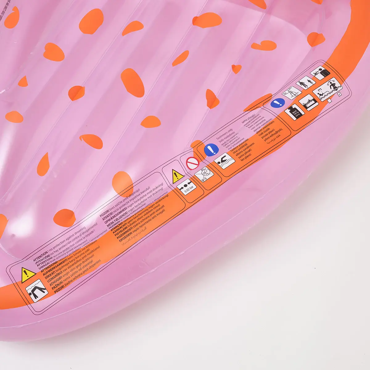 SUNNYLiFE Luxe Lie-On Float Strawberry Pink Berry, Inflatables, 3Y+