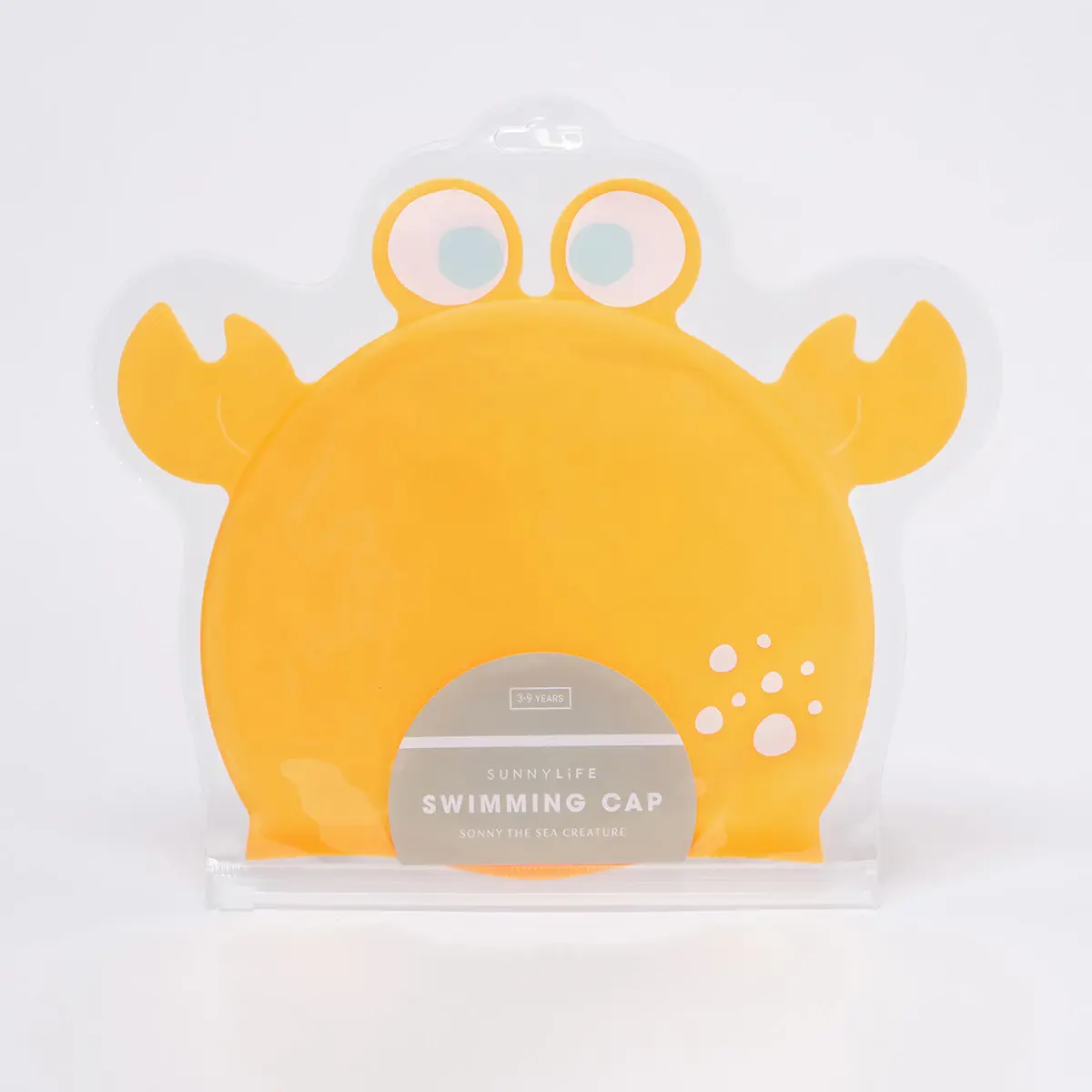 SUNNYLiFE Shaped Swimming Cap Sonny The Sea Creature Neon Orange ...