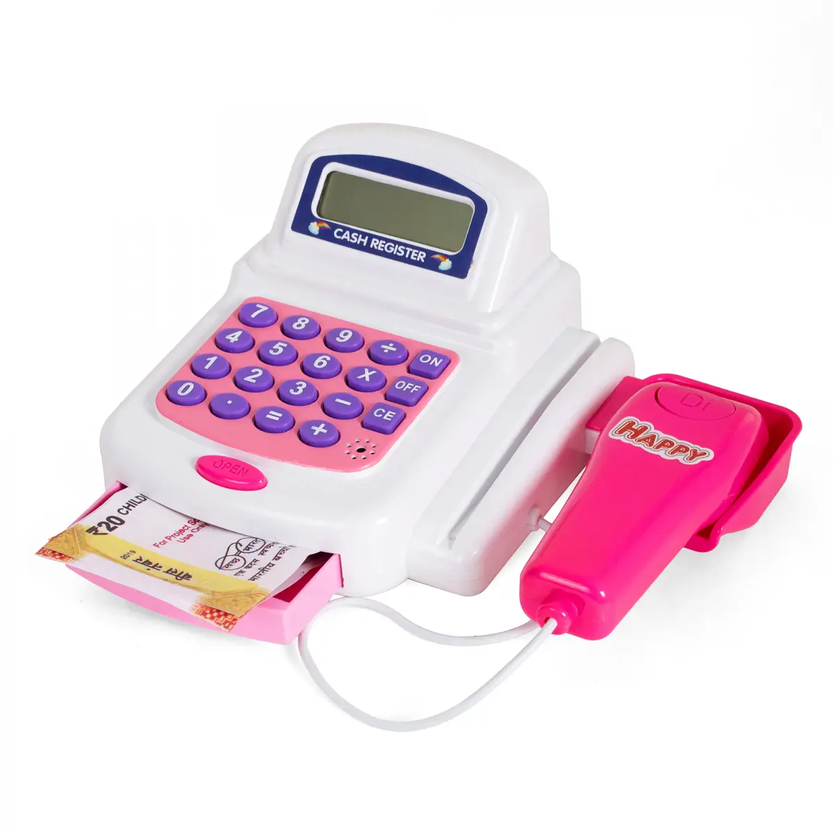 Kingdom Of Play Cash Register with Currency, 3Y+, Multicolour