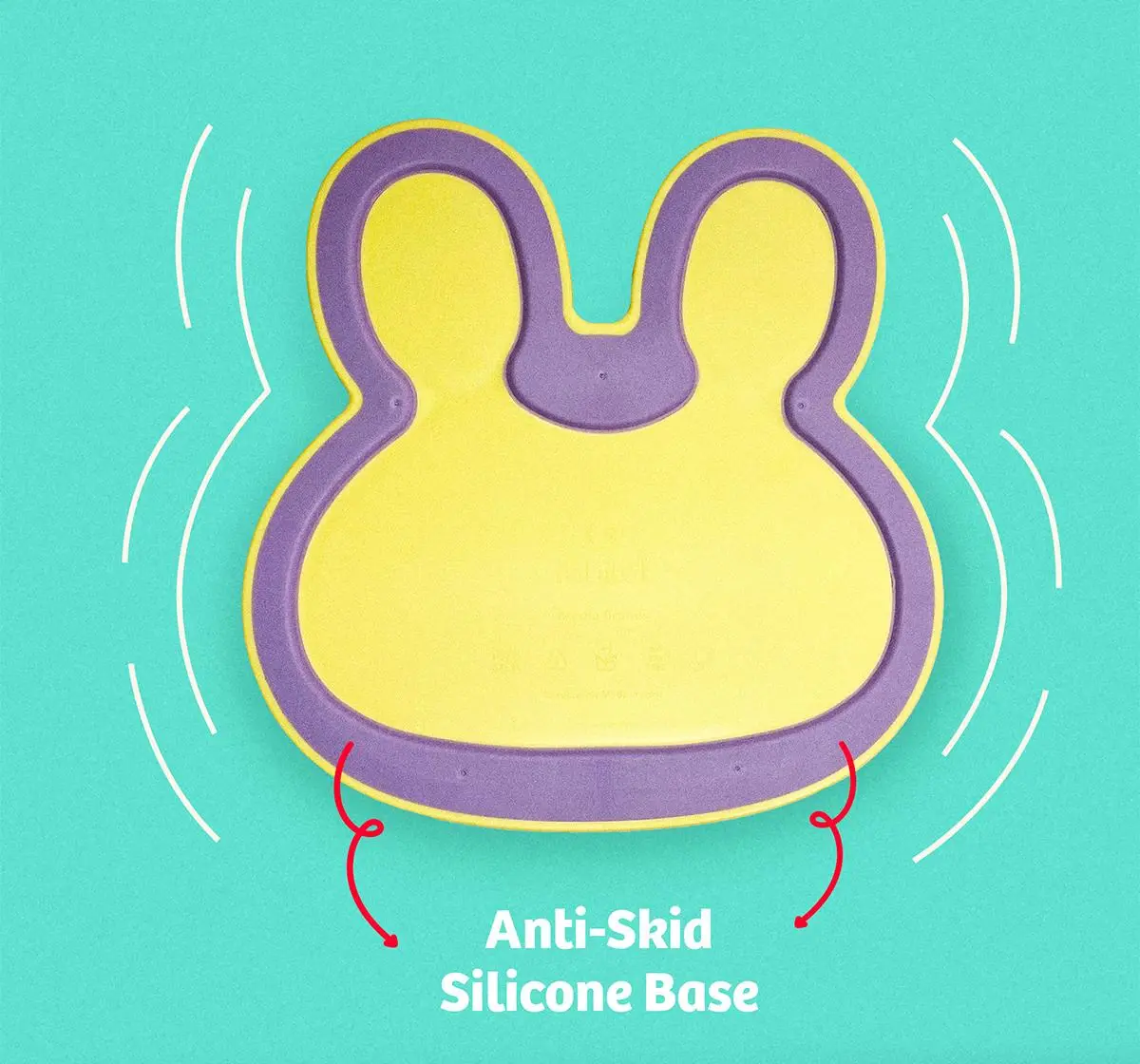 Buy Rabitat Hoppy Playte Anti Skid Stainless Steel Divided Plate, 6M ...