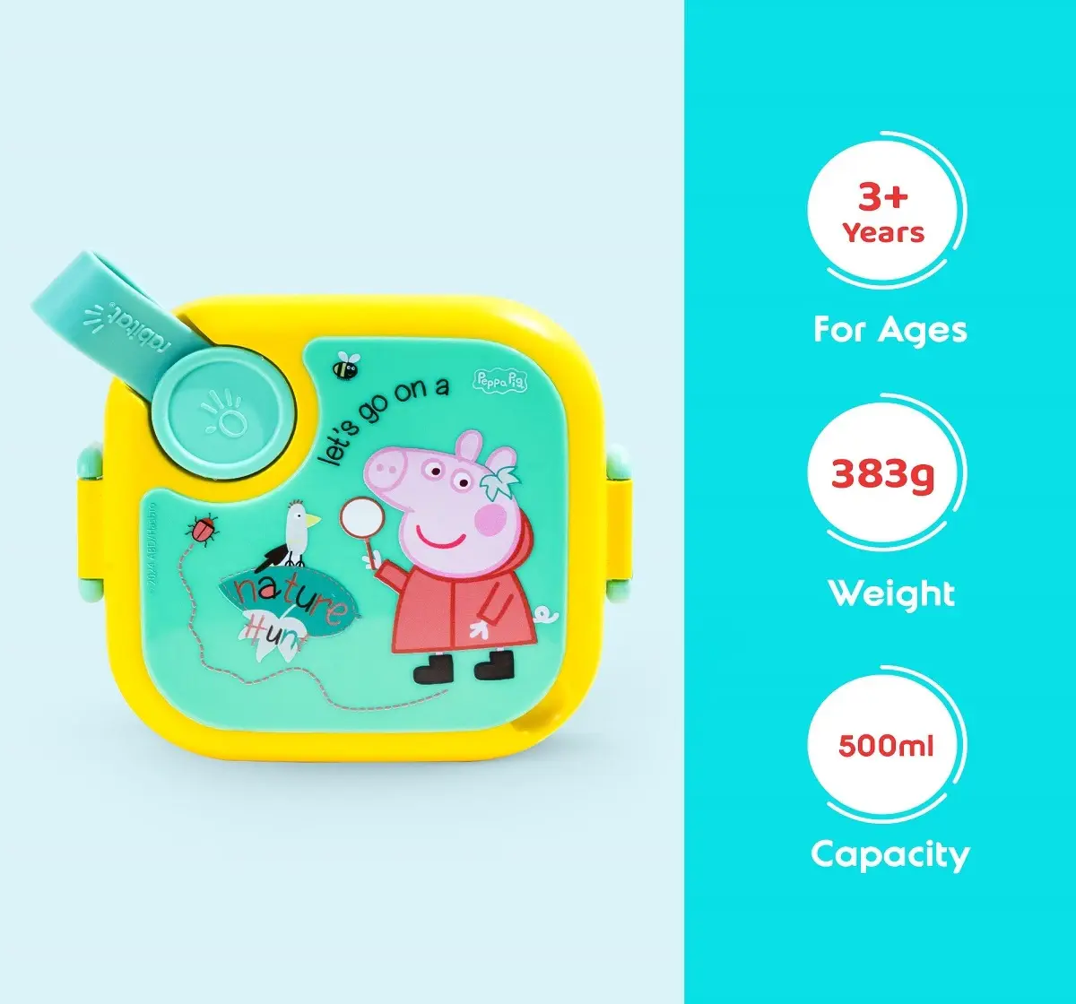 Buy Rabitat Peppa Lunchmate Mini - Go Green, Lunchbox for kids, 3Y ...
