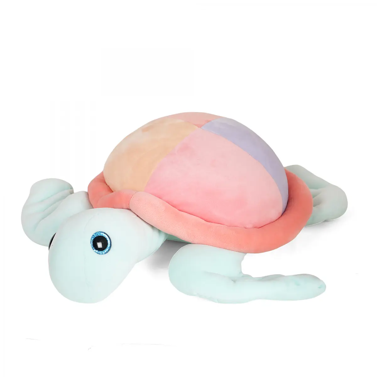Fuzzbuzz Super Soft Glitter Eye Turtle Multicolour, 60cm