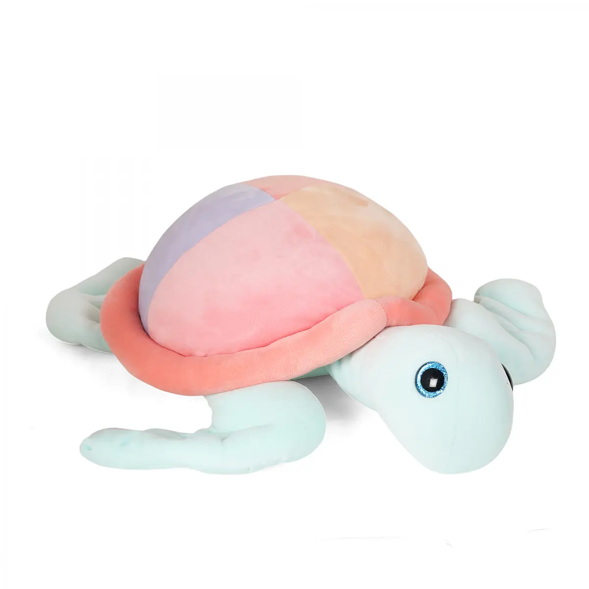 Fuzzbuzz Super Soft Glitter Eye Turtle Multicolour, 60cm