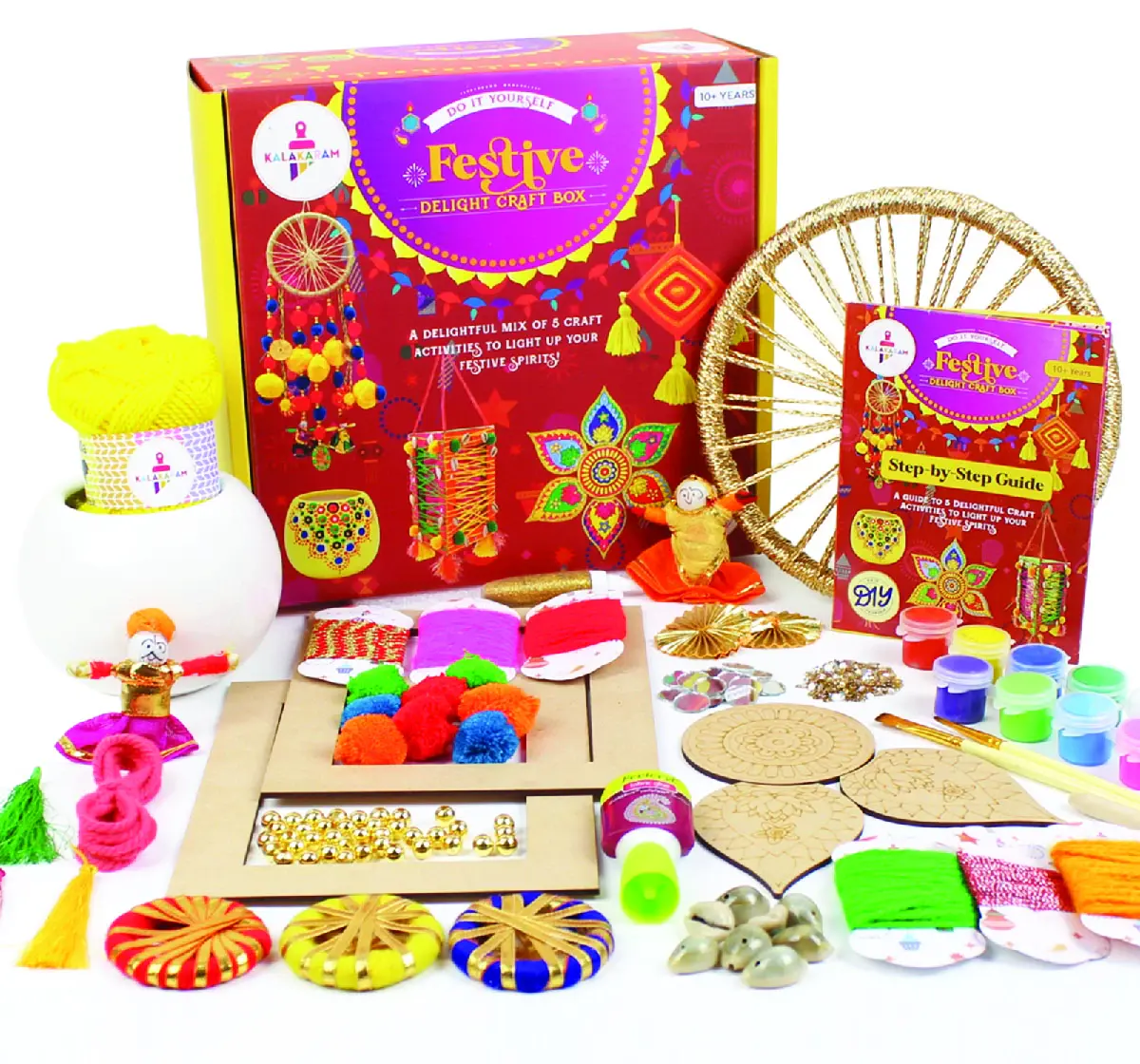 Buy Kalakaram Festive Delight Craft Box DIY Kits 10Y+, Multicolour ...