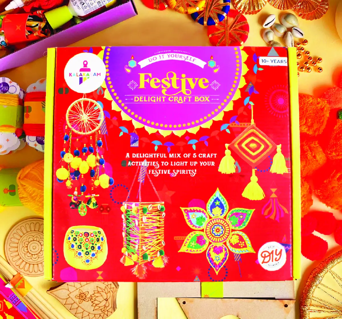 Buy Kalakaram Festive Delight Craft Box DIY Kits 10Y+, Multicolour ...