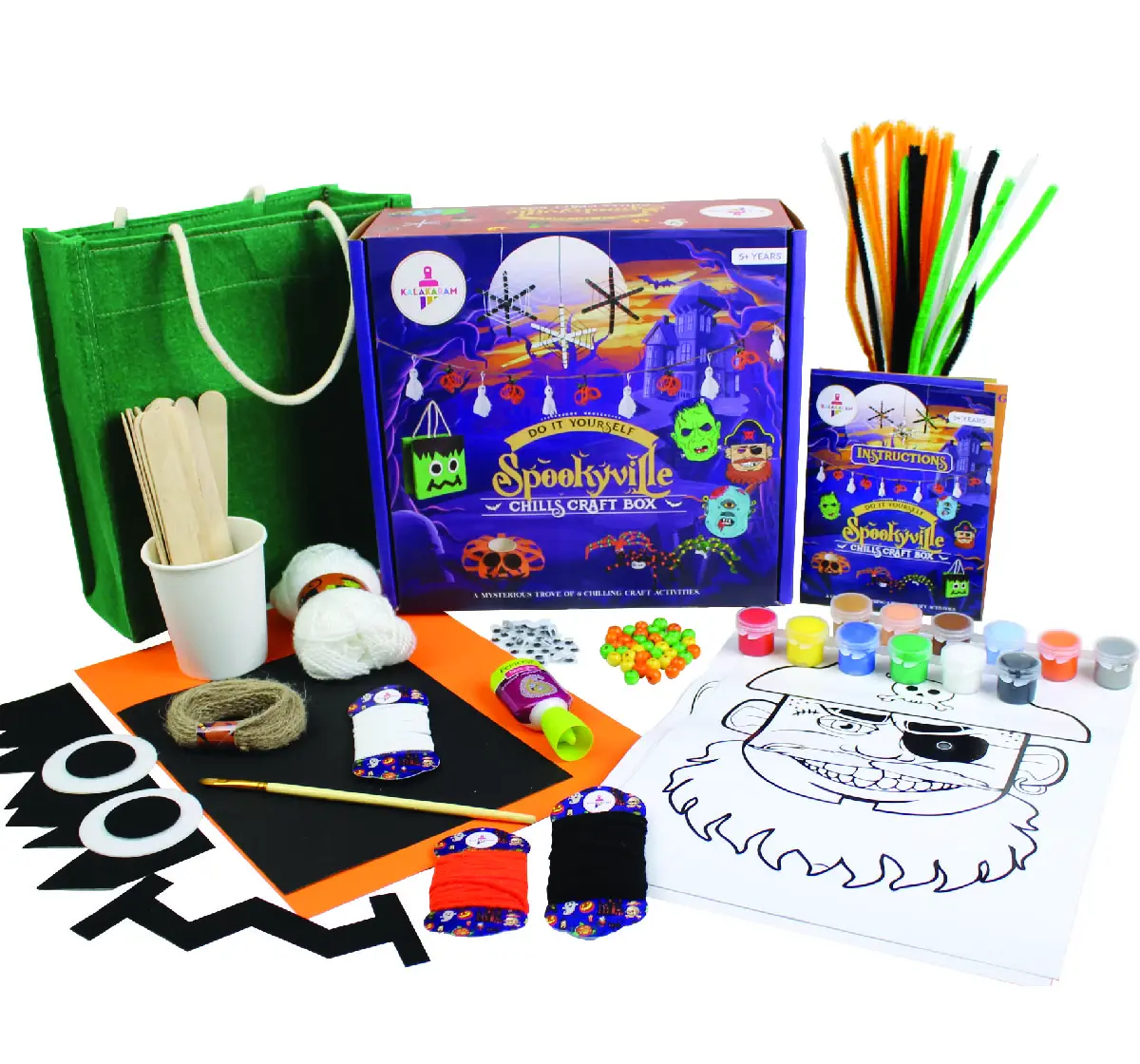 Buy Kalakaram Spookyville Chills Craft Box DIY Kits 5Y+, Multicolour ...