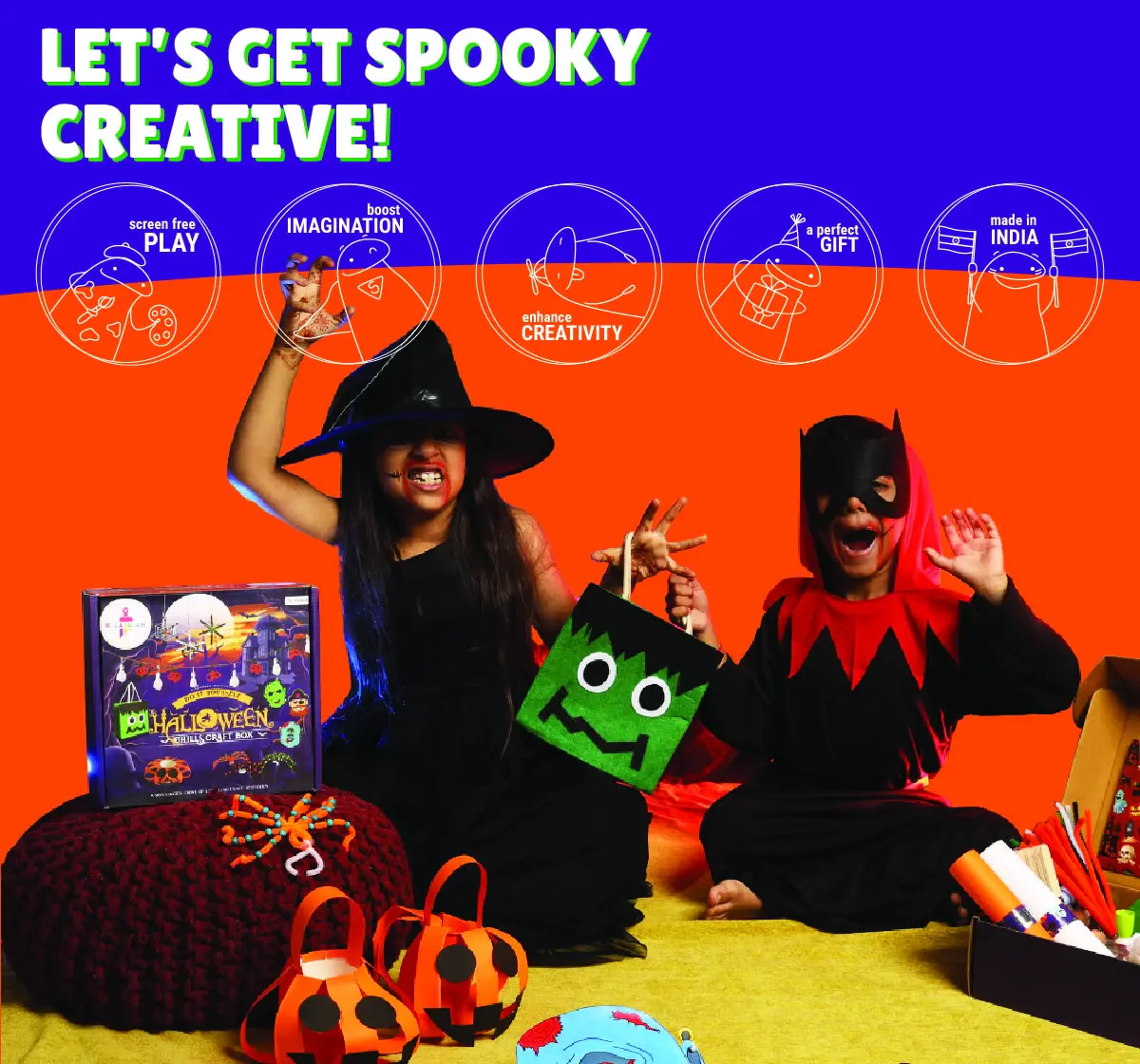 Buy Kalakaram Spookyville Chills Craft Box DIY Kits 5Y+, Multicolour ...