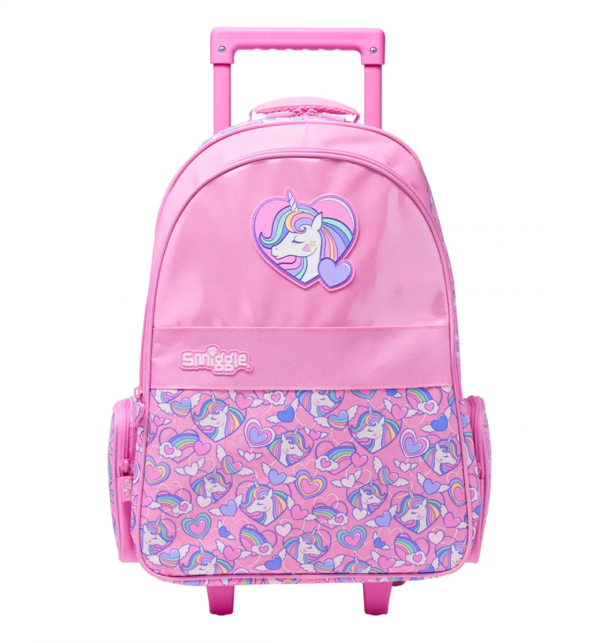 Smiggle Fly High Trolley Backpack With Light Up Wheels Pink, 3Y+