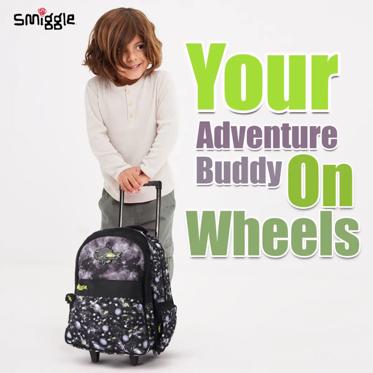 Buy Smiggle Fly Hi Kids Backpack Trolley with Motion Activated Light Up ...