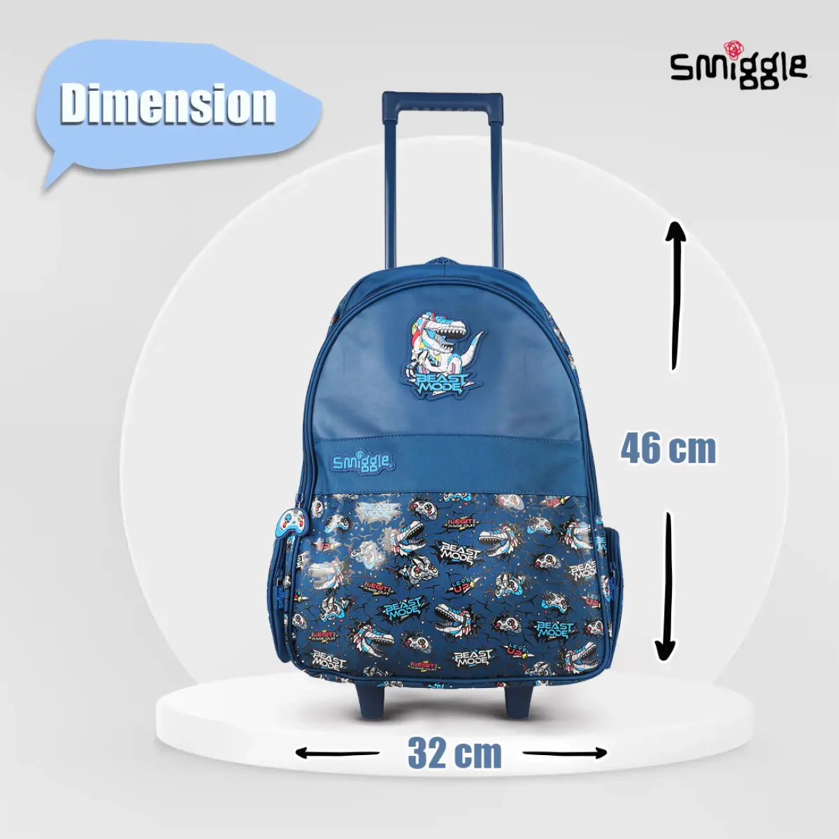 Buy Smiggle Fly Hi Kids Backpack Trolley with Motion Activated Light Up ...