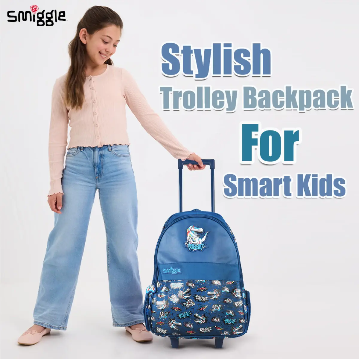 Buy Smiggle Fly Hi Kids Backpack Trolley with Motion Activated Light Up ...