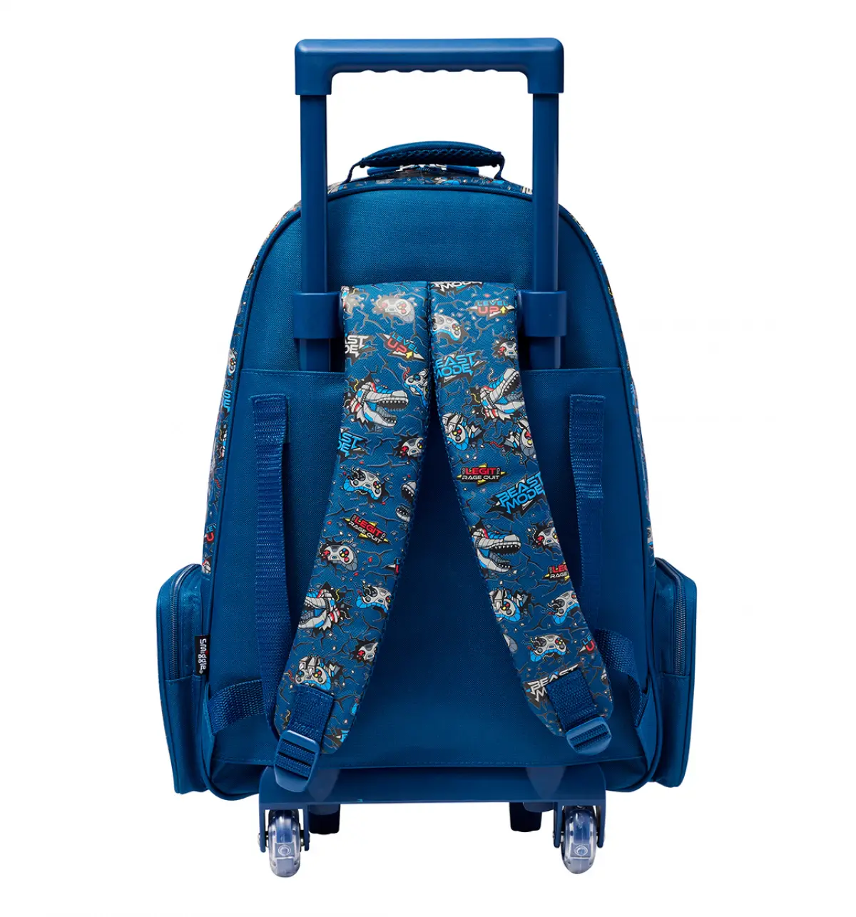 Smiggle Fly High Trolley Backpack With Light Up Wheels Navy, 3Y+