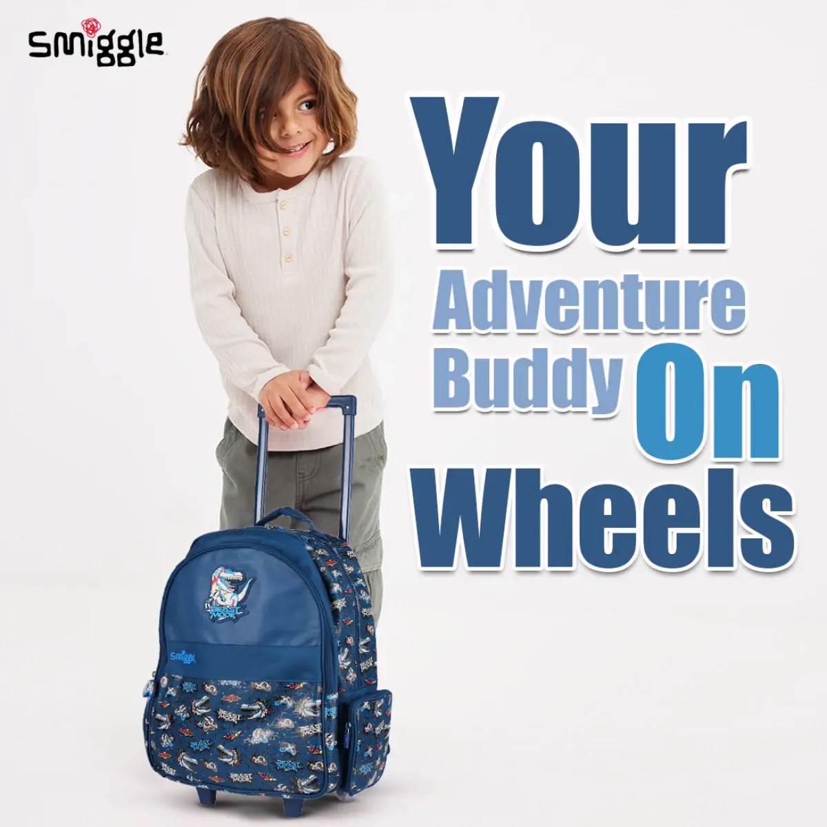 Buy Smiggle Fly Hi Kids Backpack Trolley with Motion Activated Light Up ...