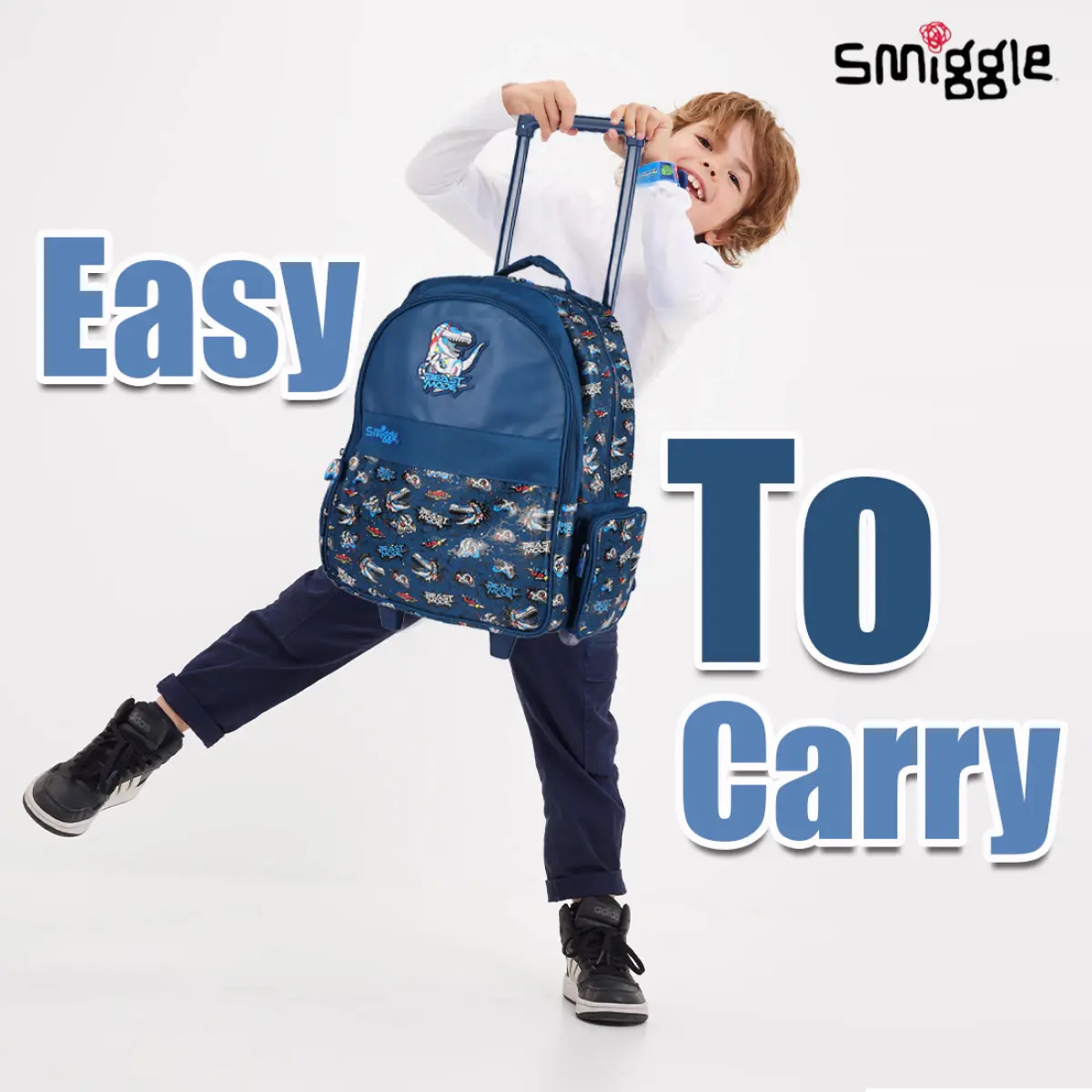 Buy Smiggle Fly Hi Kids Backpack Trolley with Motion Activated Light Up ...