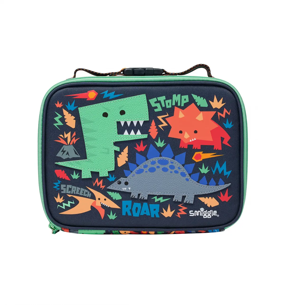 Smiggle Over and Under Teeny Tiny Square Lunchbox Grey, 3Y+