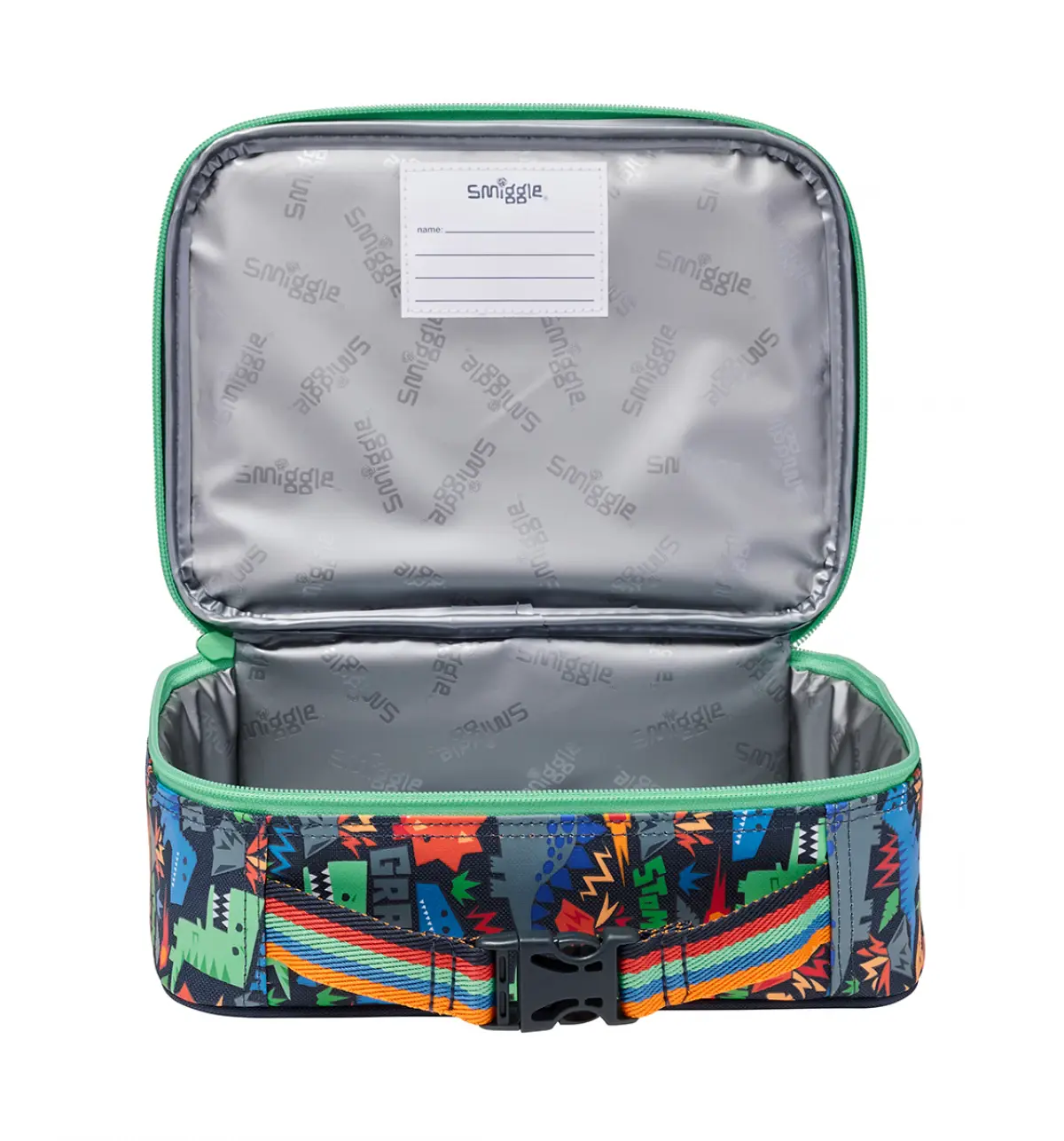 Smiggle Over and Under Teeny Tiny Square Lunchbox Grey, 3Y+