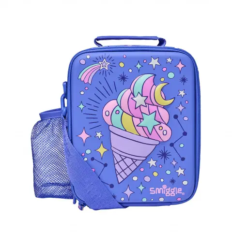 Smiggle Epic Adventures Level Hardtop Lunchbox Purple, 3Y+