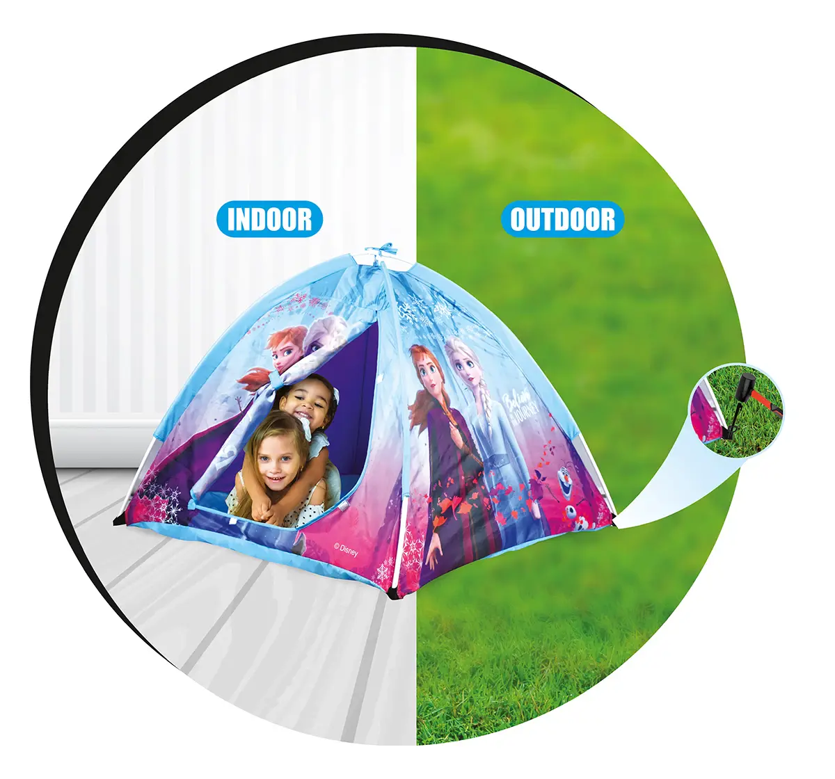 Buy ITOYS Camping Tent Frozen, Multicolour, 2Y+ Online | Hamleys India