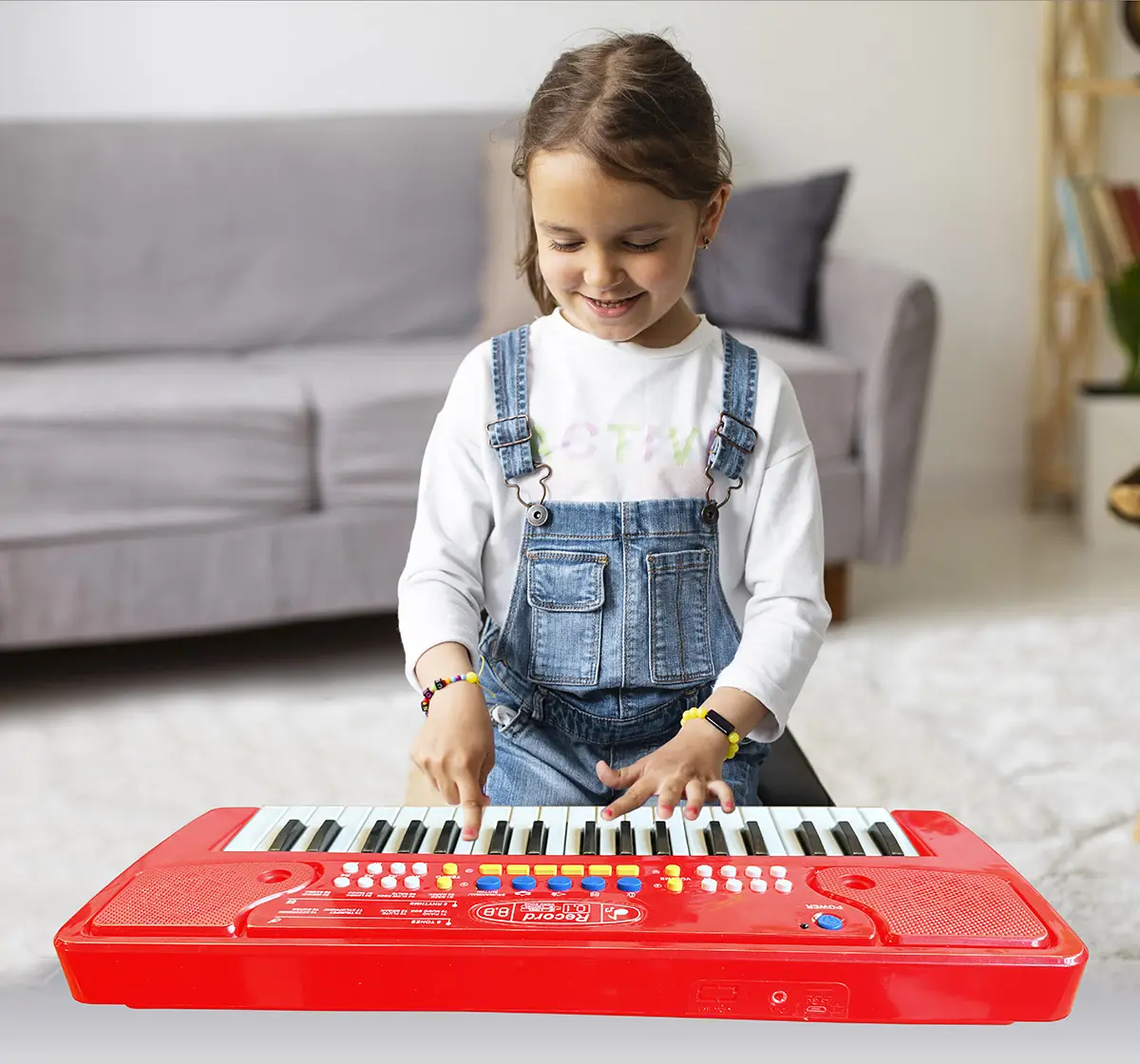 PlayMagic Musical Keyboard USB Charging For Kids of Age 4Y+, Multicolour