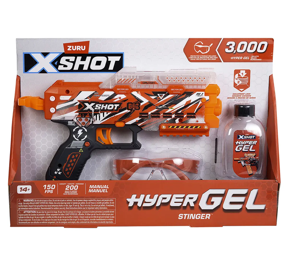 Buy X-Shot Hypergel Stinger, 3K Pellets, 150FPS, 14Y+ Online | Hamleys ...
