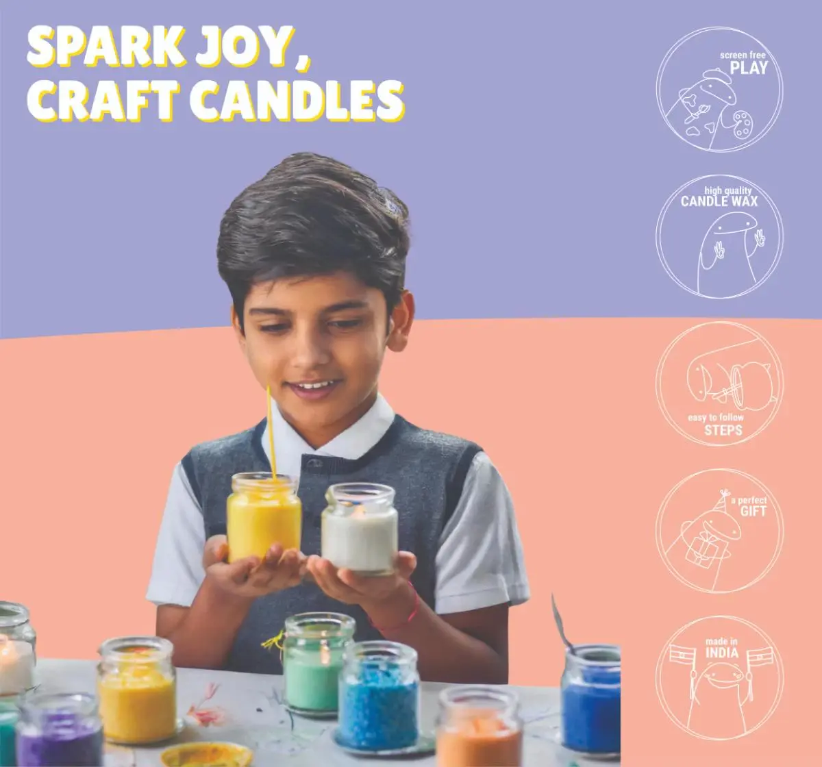 Buy Kalakaram Pure and Natural Aroma Candle Making Kit, 10Y+ Online ...