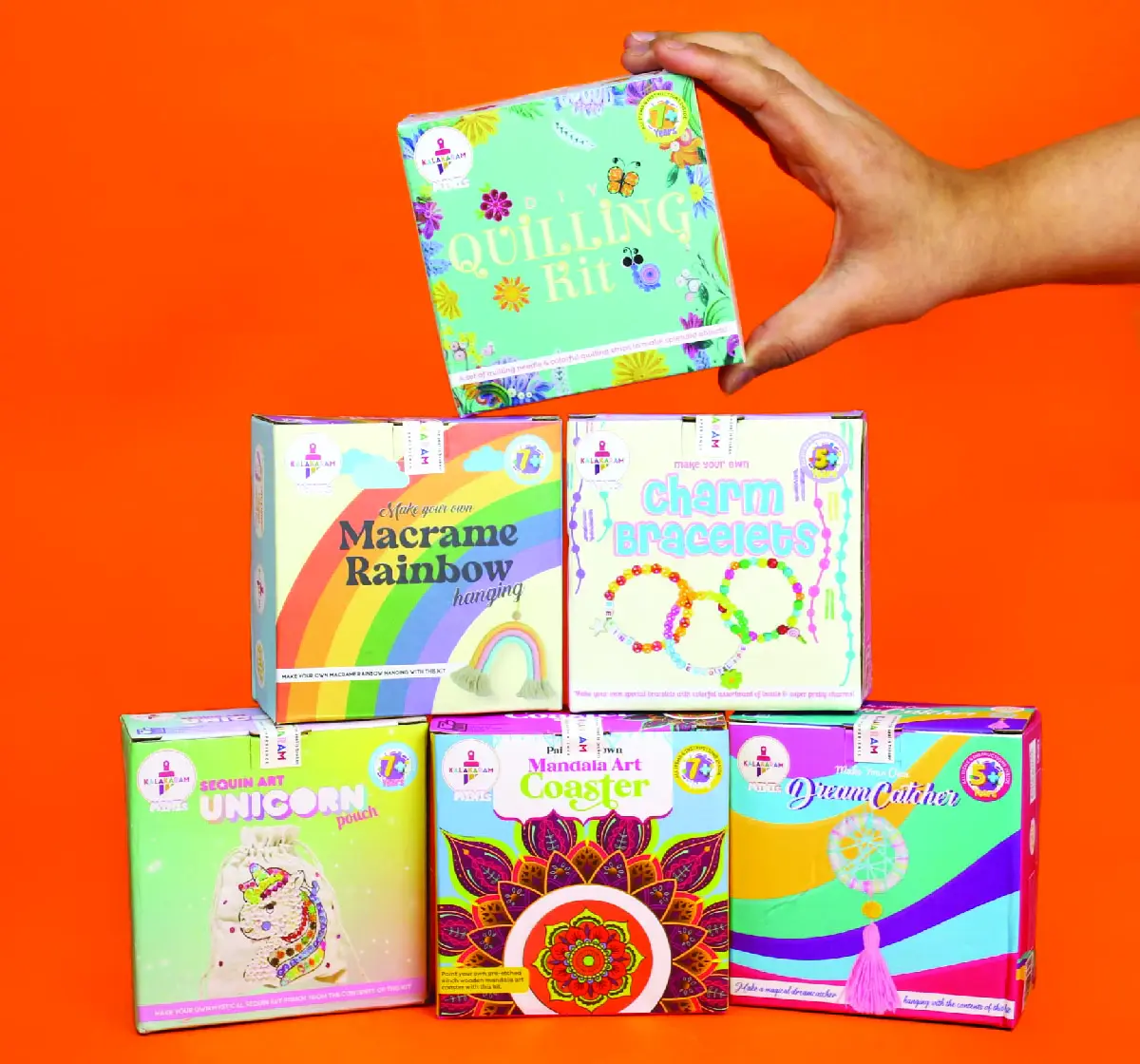Buy Kalakaram Make Your Own Macrame Rainbow DIY Kits 5Y+, Multicolour ...