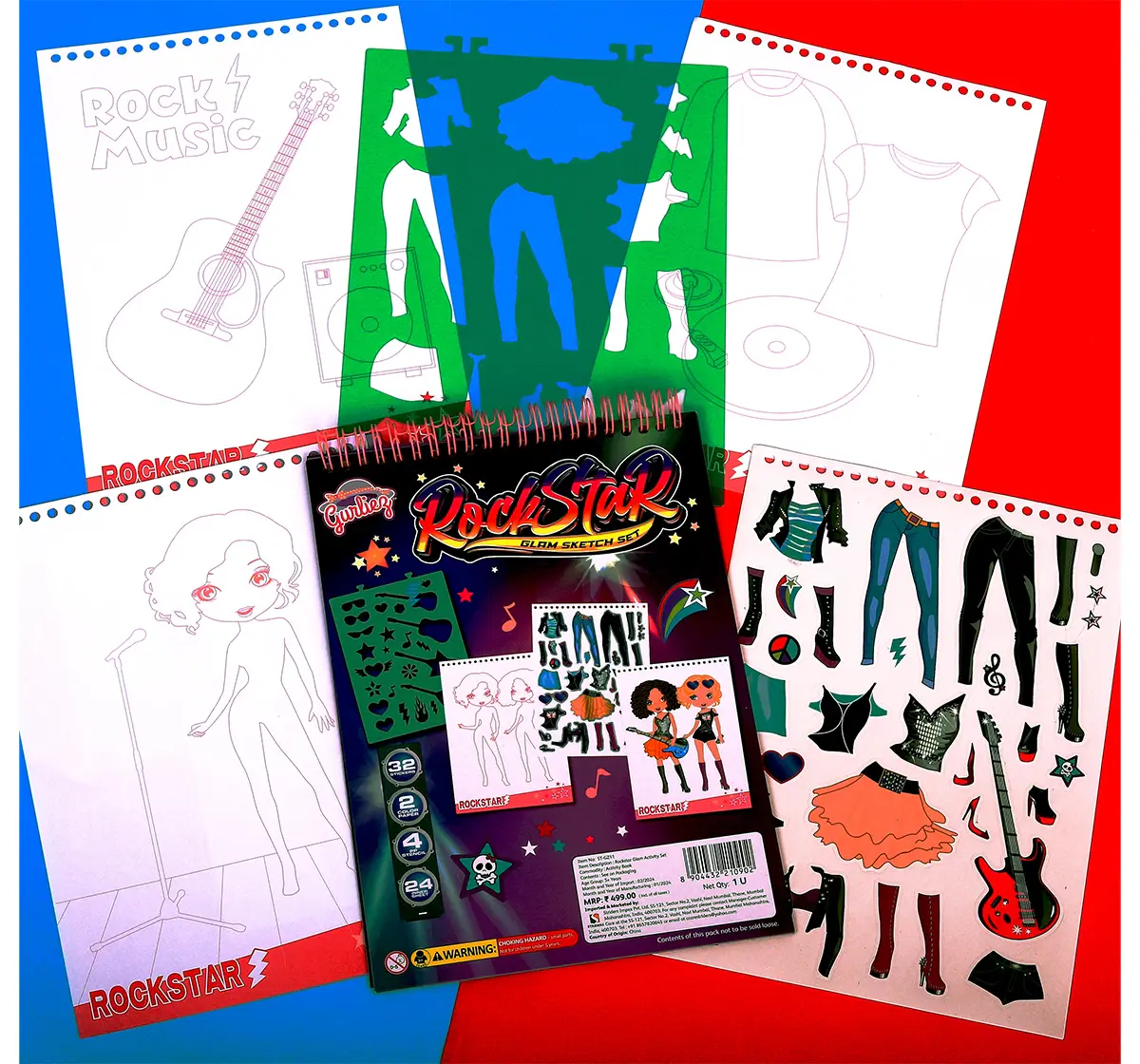 Buy Striders Rockstar Glam Activity Set Sticker Sheet, 5Y+ Online ...