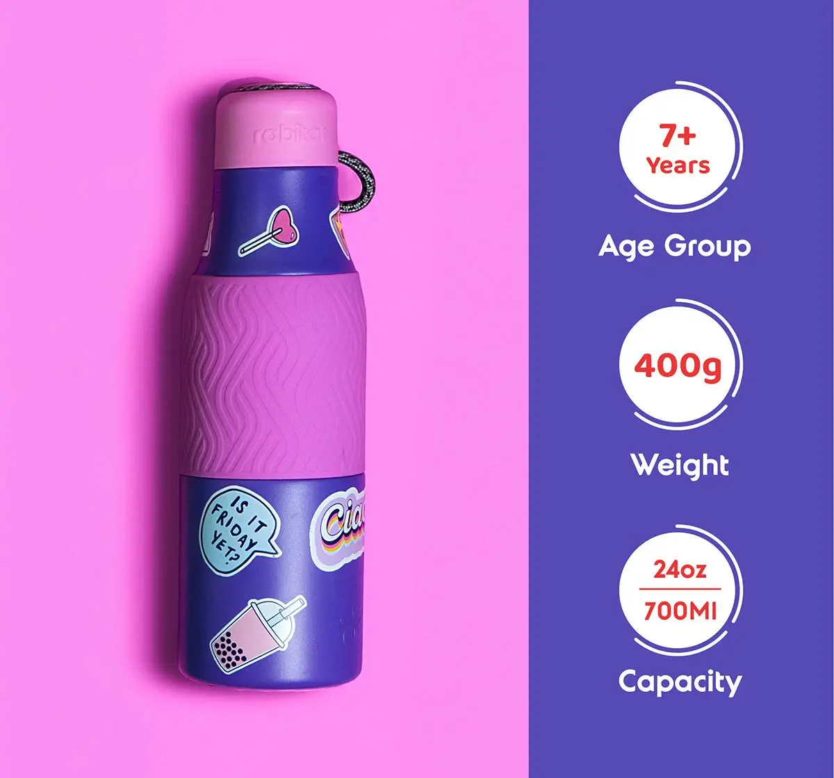 Buy Rabitat Zappy Insulated Stainless Steel Bottle, 7Y+ Online ...