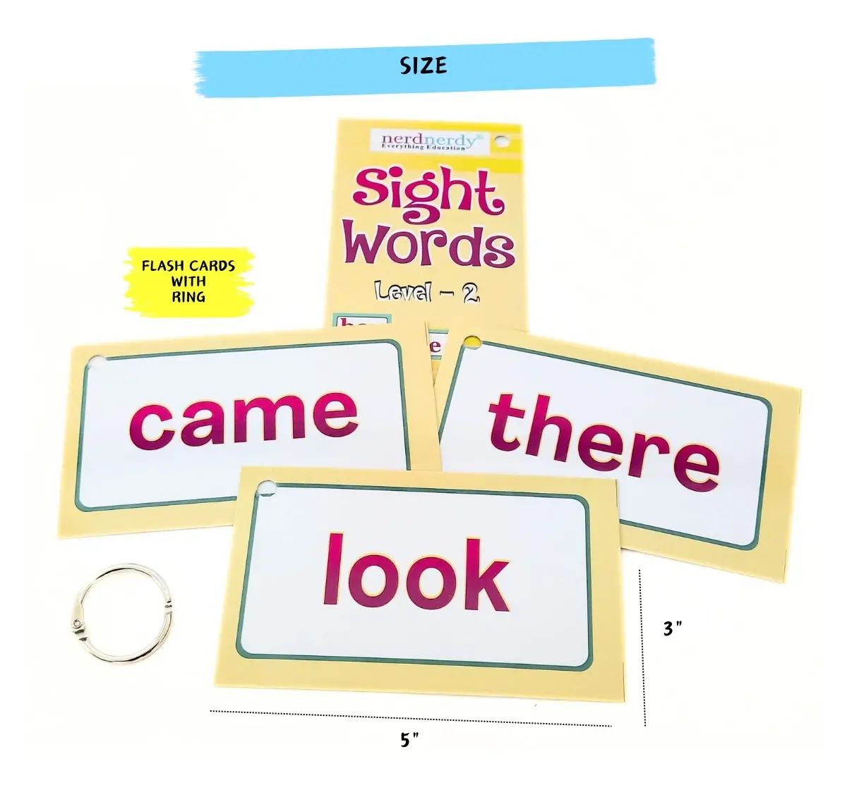 Buy Nerdnerdy English Sight Words Flash Cards Level-2 Online | Hamleys ...
