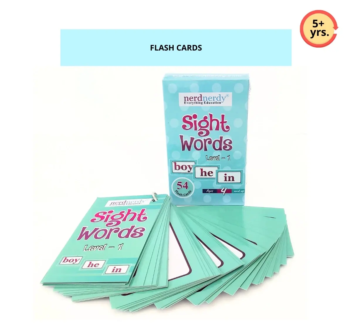Buy NerdNerdy English Sight Words Flash Cards Level-1 Online | Hamleys ...